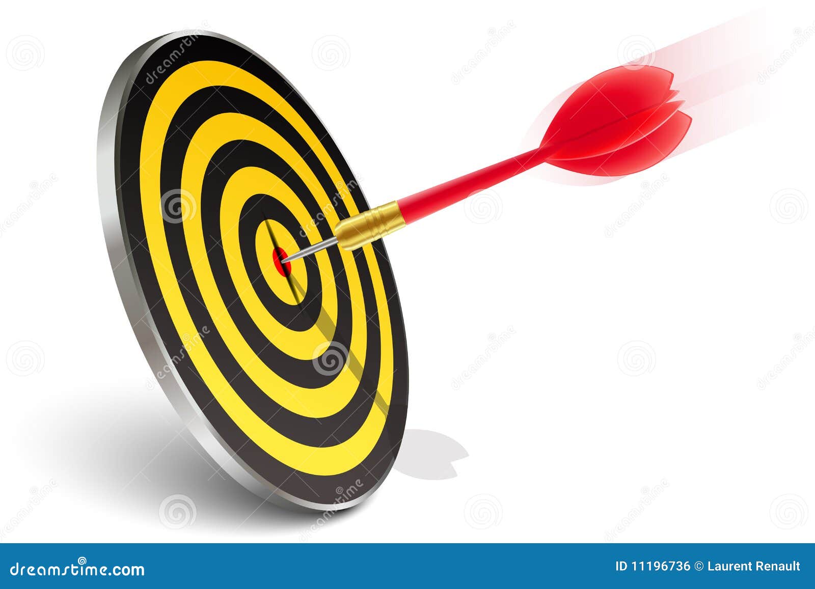 Rood Pijltje Dat Het Doel Raakt Vector Illustratie - Illustration of ...