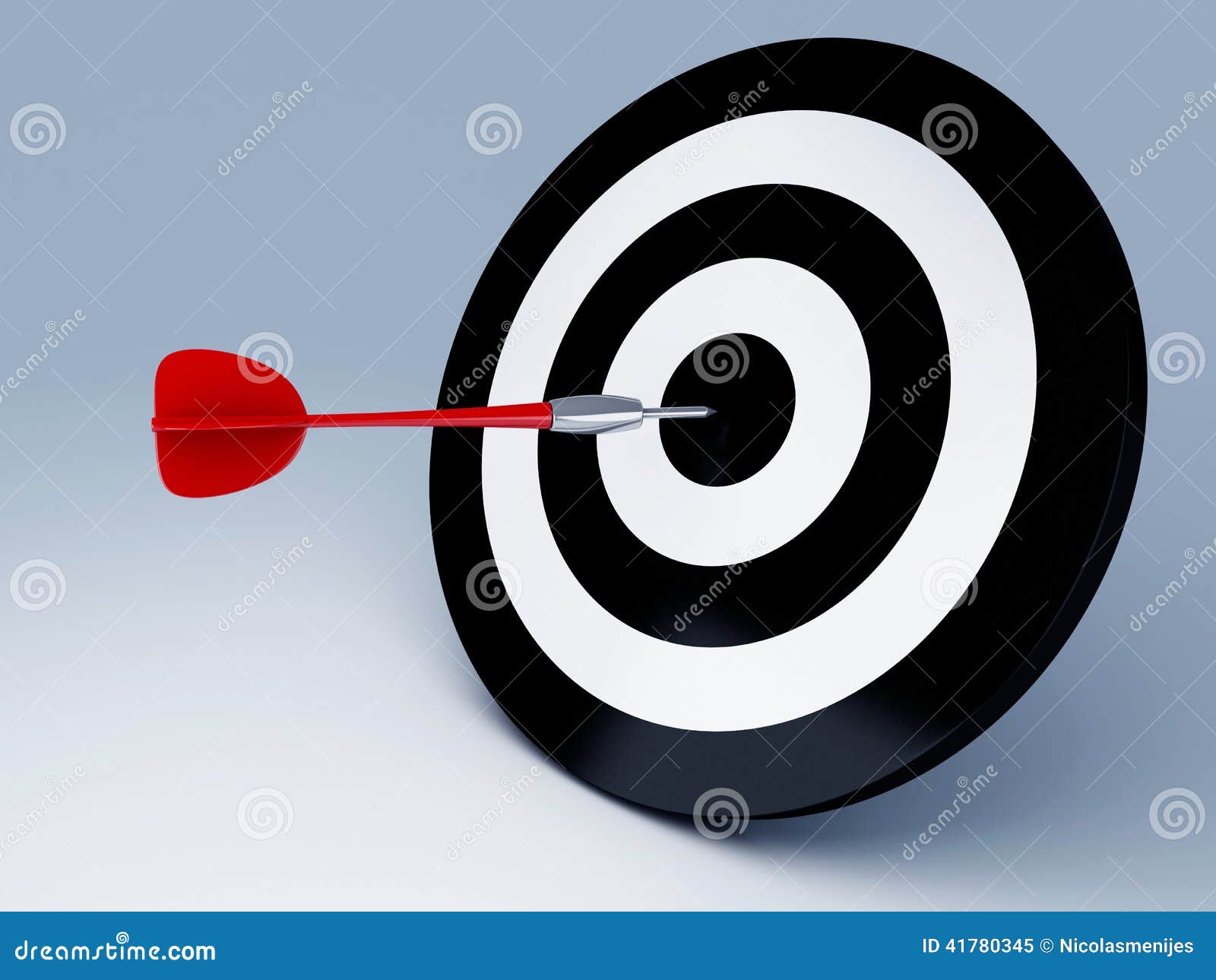 Rood Pijltje Dat Het Doel Raakt Stock Illustratie - Illustration of ...