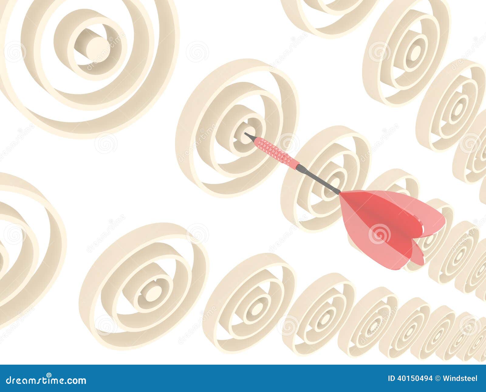 Rood Pijltje Die Het Doel Raken Stock Illustratie - Illustration of ...