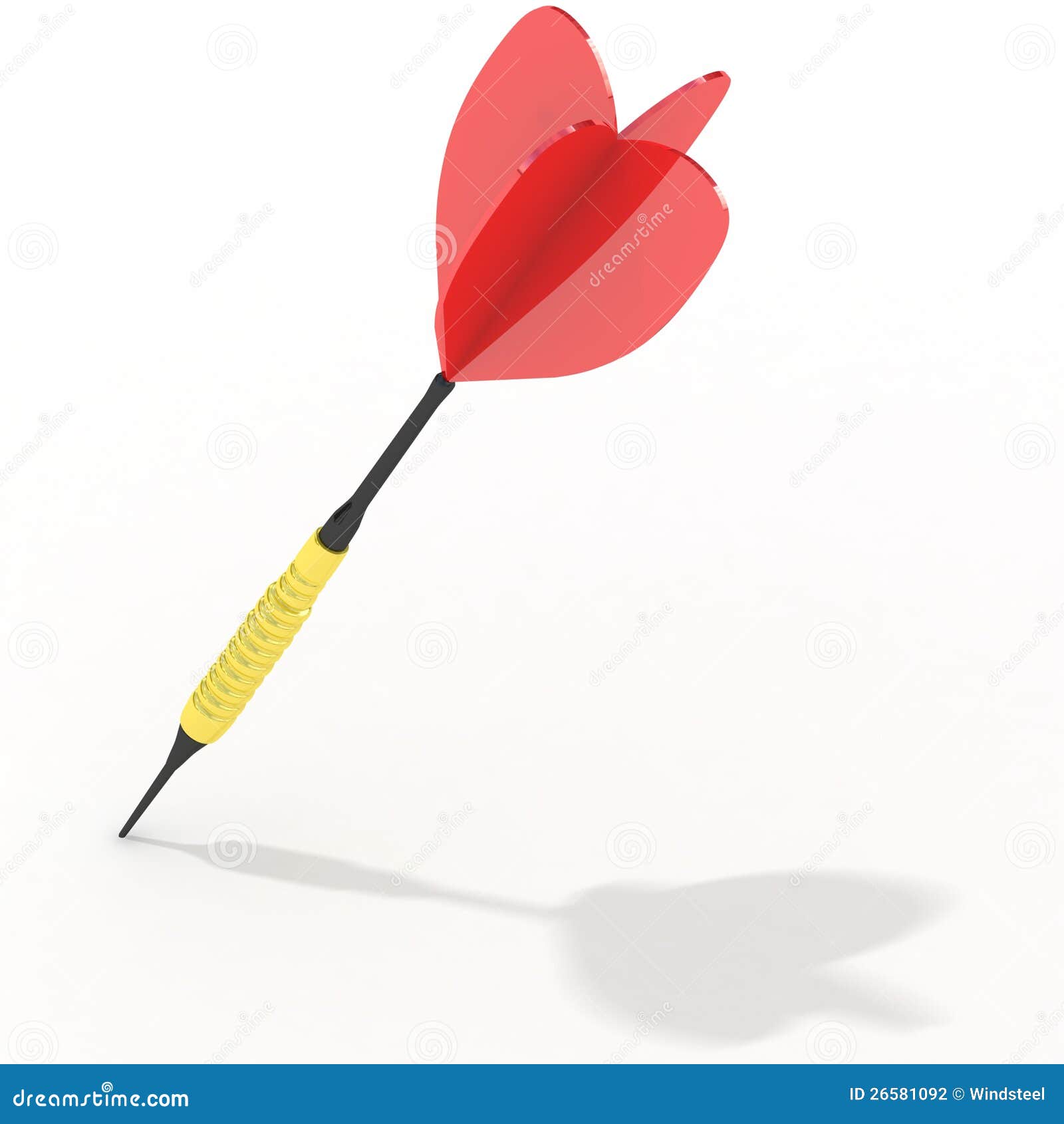 Rood pijltje met schaduw stock illustratie. Illustration of uitdaging ...