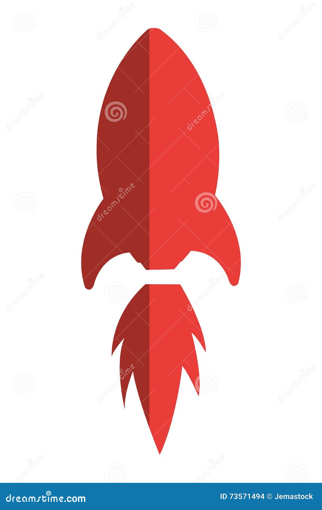 Rood raketpictogram stock illustratie. Illustration of ruimteschip ...