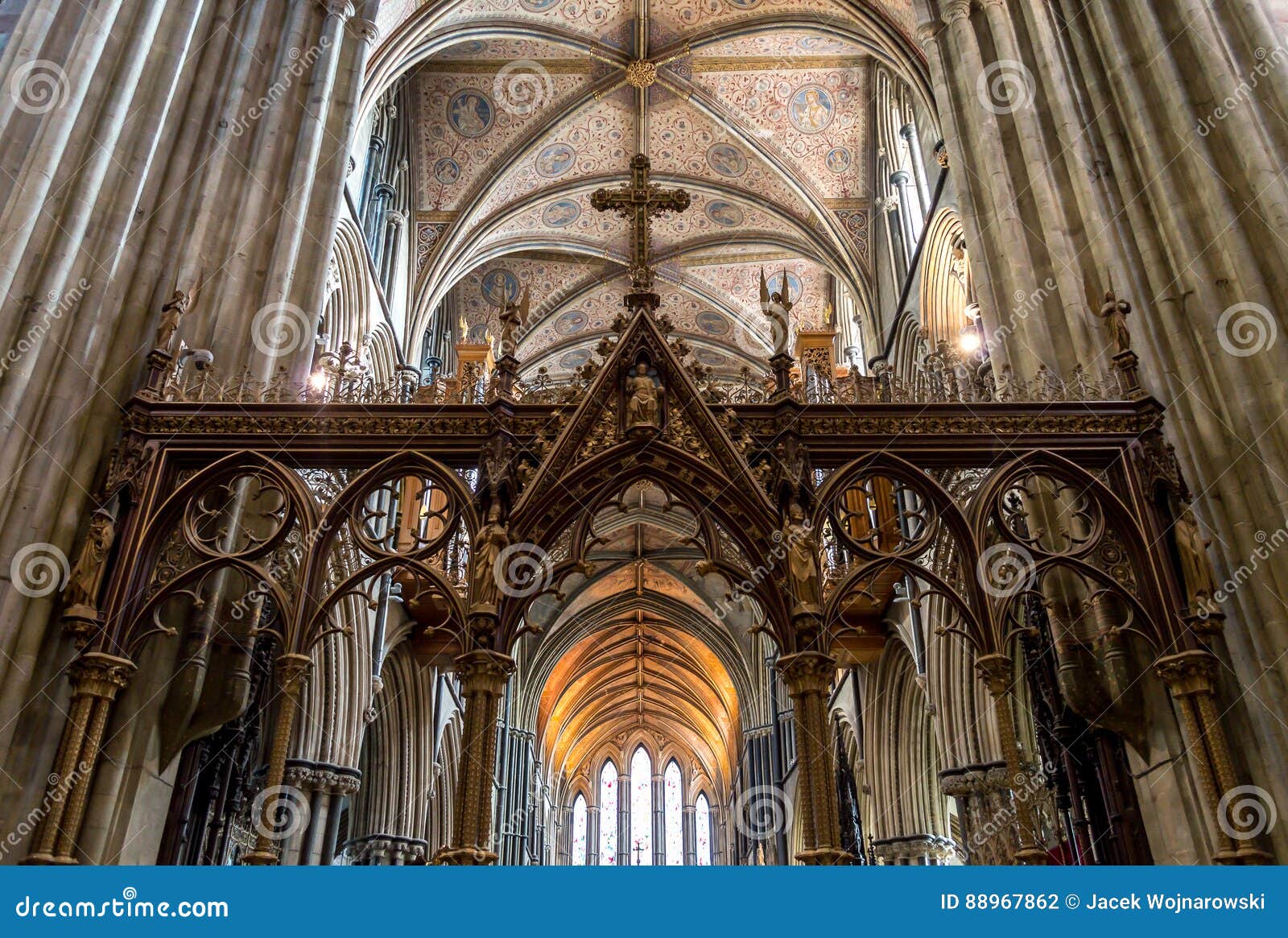 Rood Screen in Worcester Cathedral Editorial Photography - Image of ...