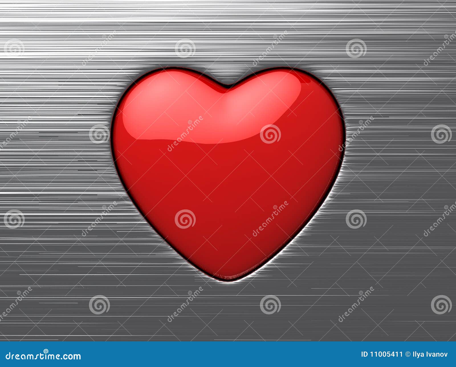 Rood symbool van liefde stock illustratie. Illustration of ijzer - 11005411