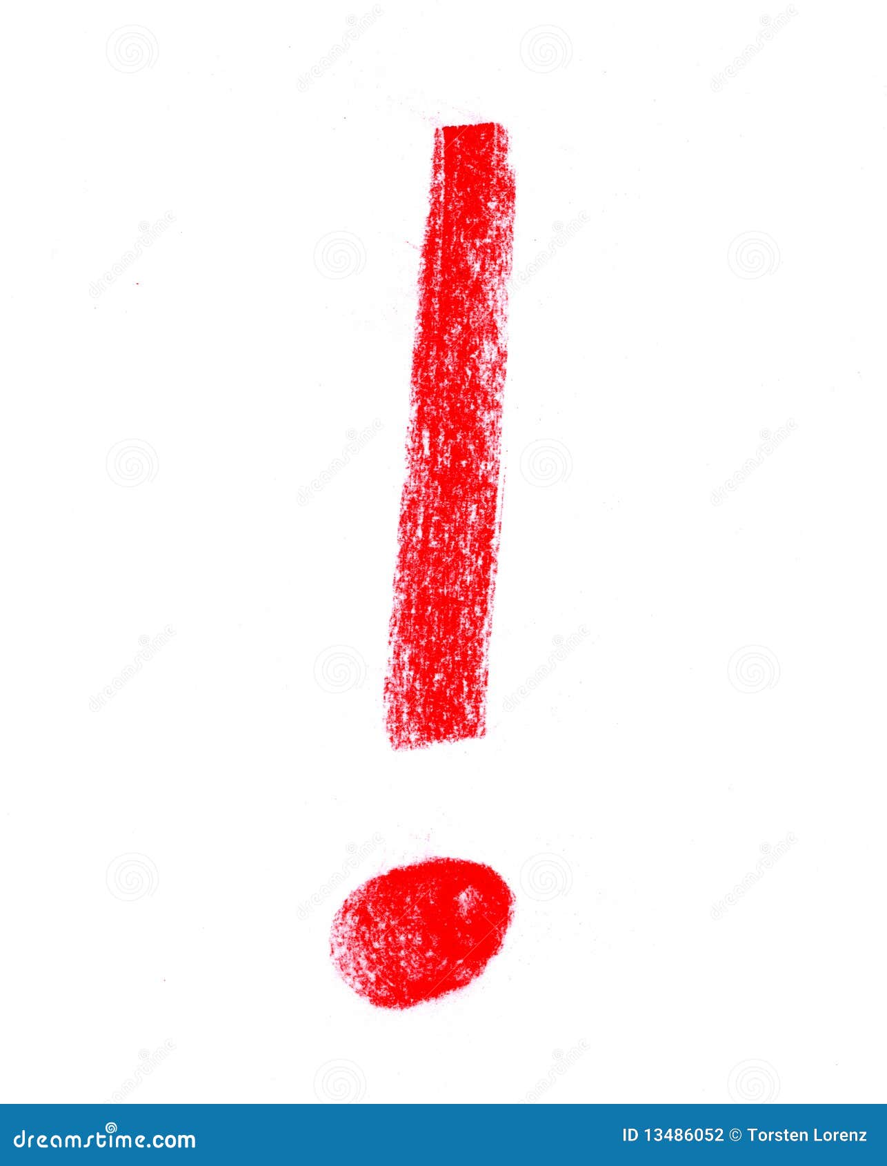 Rood uitroepteken stock foto. Image of krijt, rood, teken - 13486052