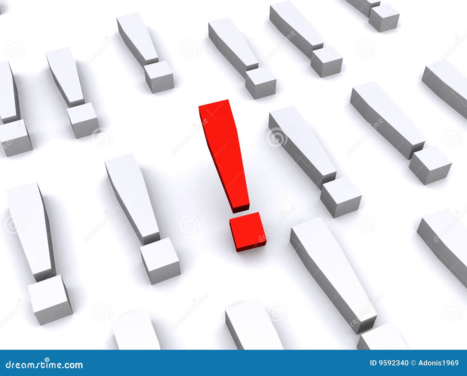 Rood uitroepteken stock illustratie. Illustration of grijs - 9592340