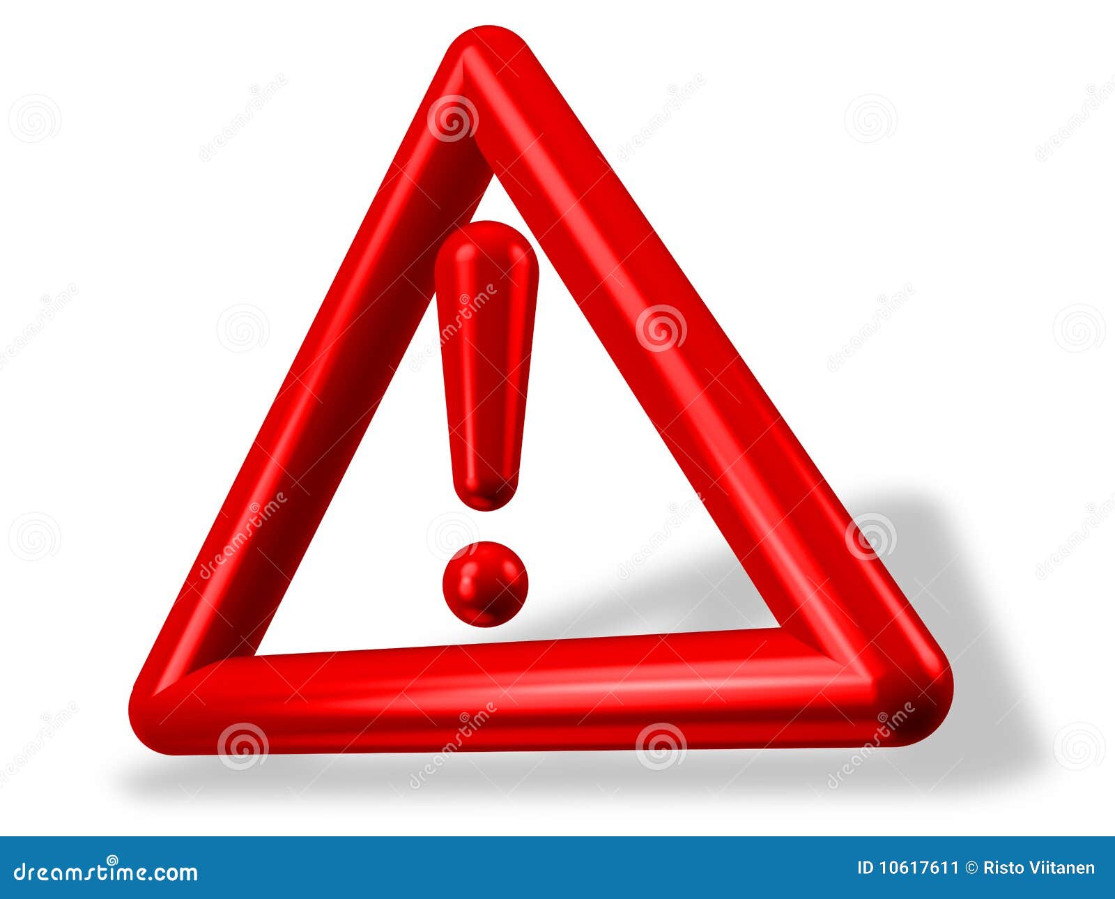 Rood Uitroepteken Binnen Driehoek Stock Afbeelding - Beeld: 10617611