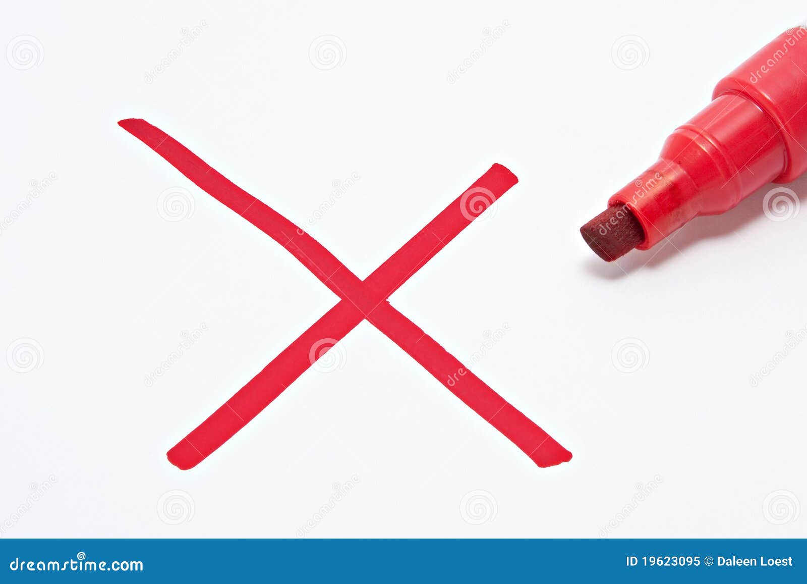 Rood verkeerd kruis stock afbeelding. Image of gevoeld - 19623095