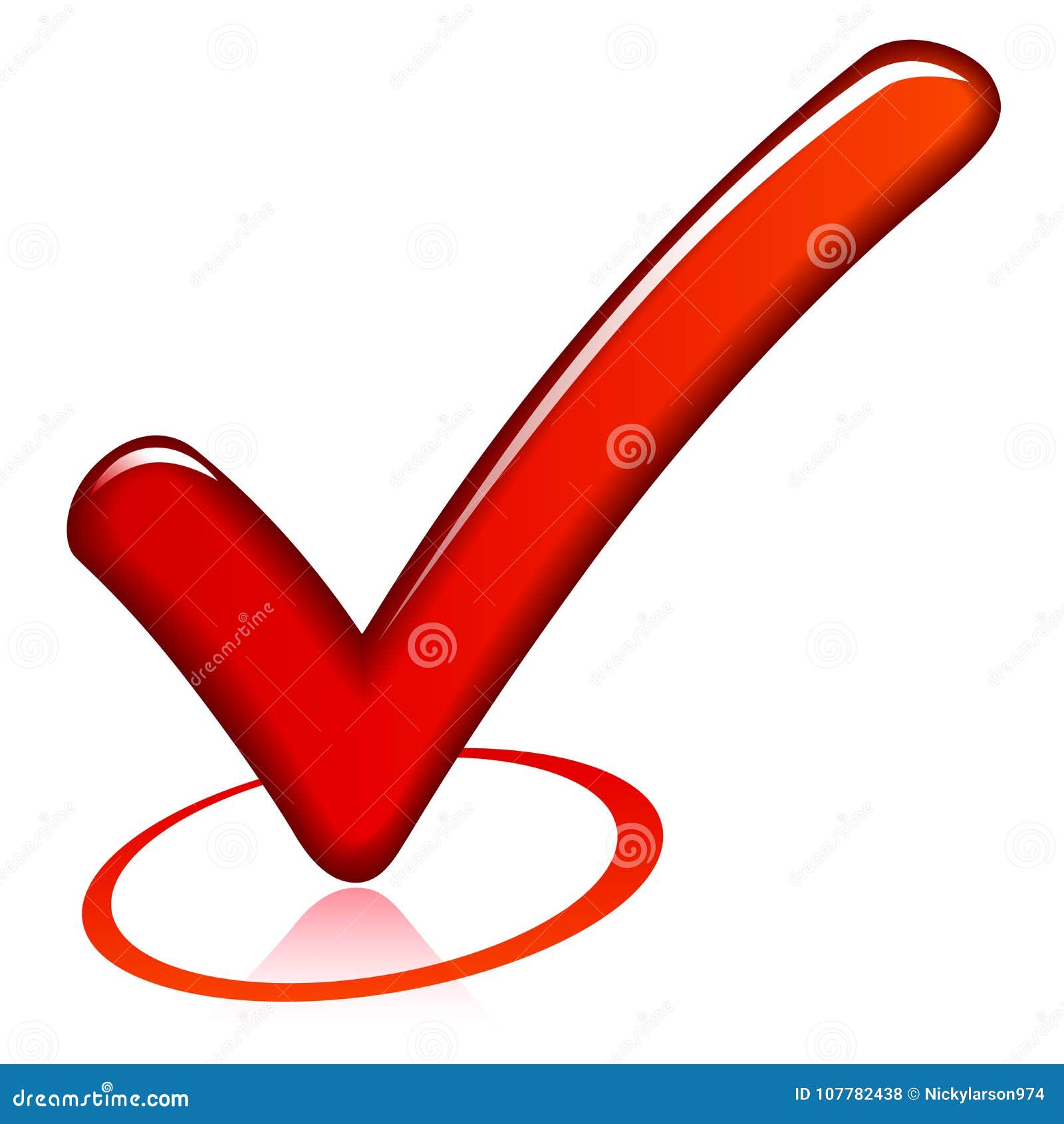 Rood vinkje vector illustratie. Illustration of grafisch - 107782438