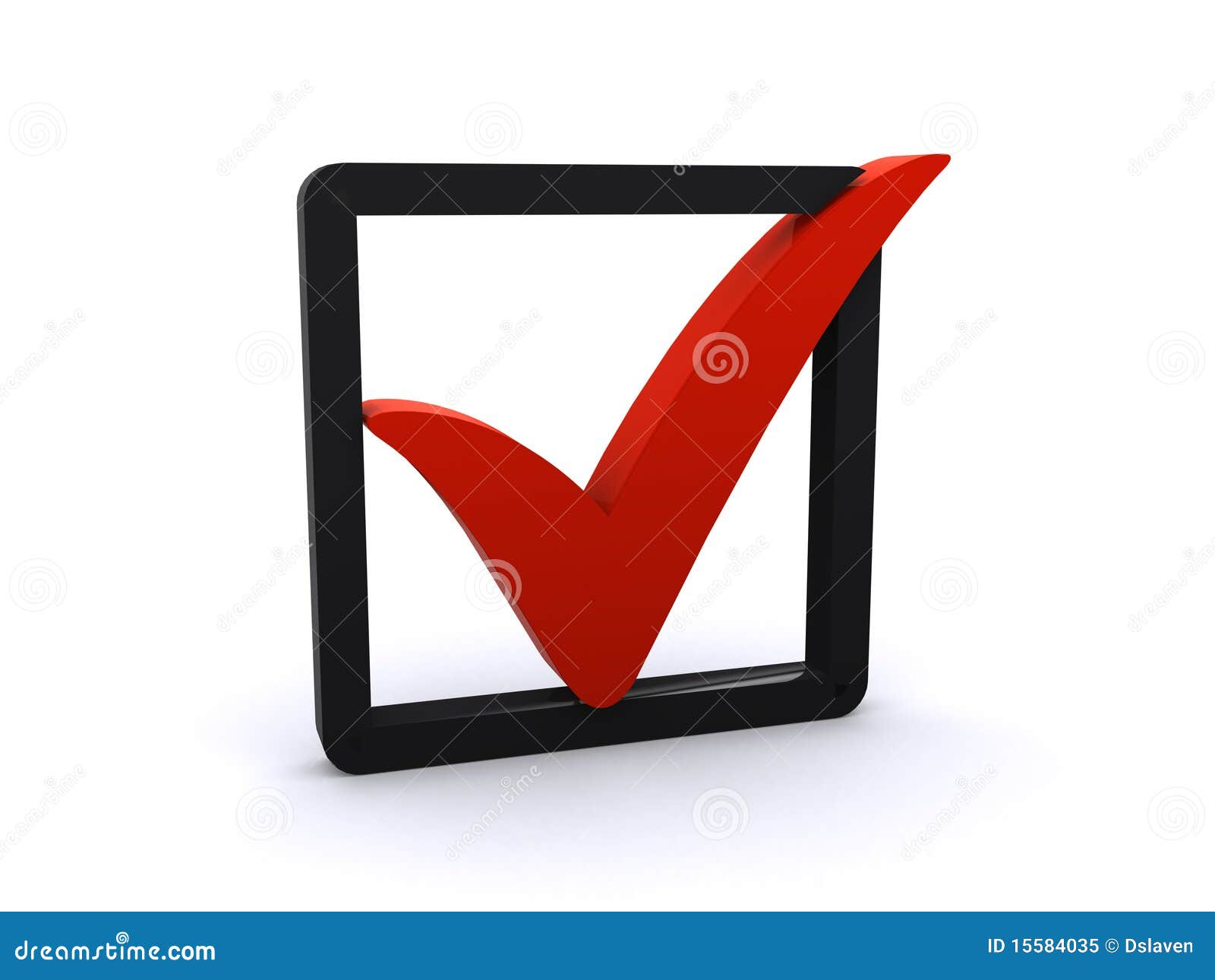 Rood vinkje stock illustratie. Illustration of goedgekeurd - 15584035