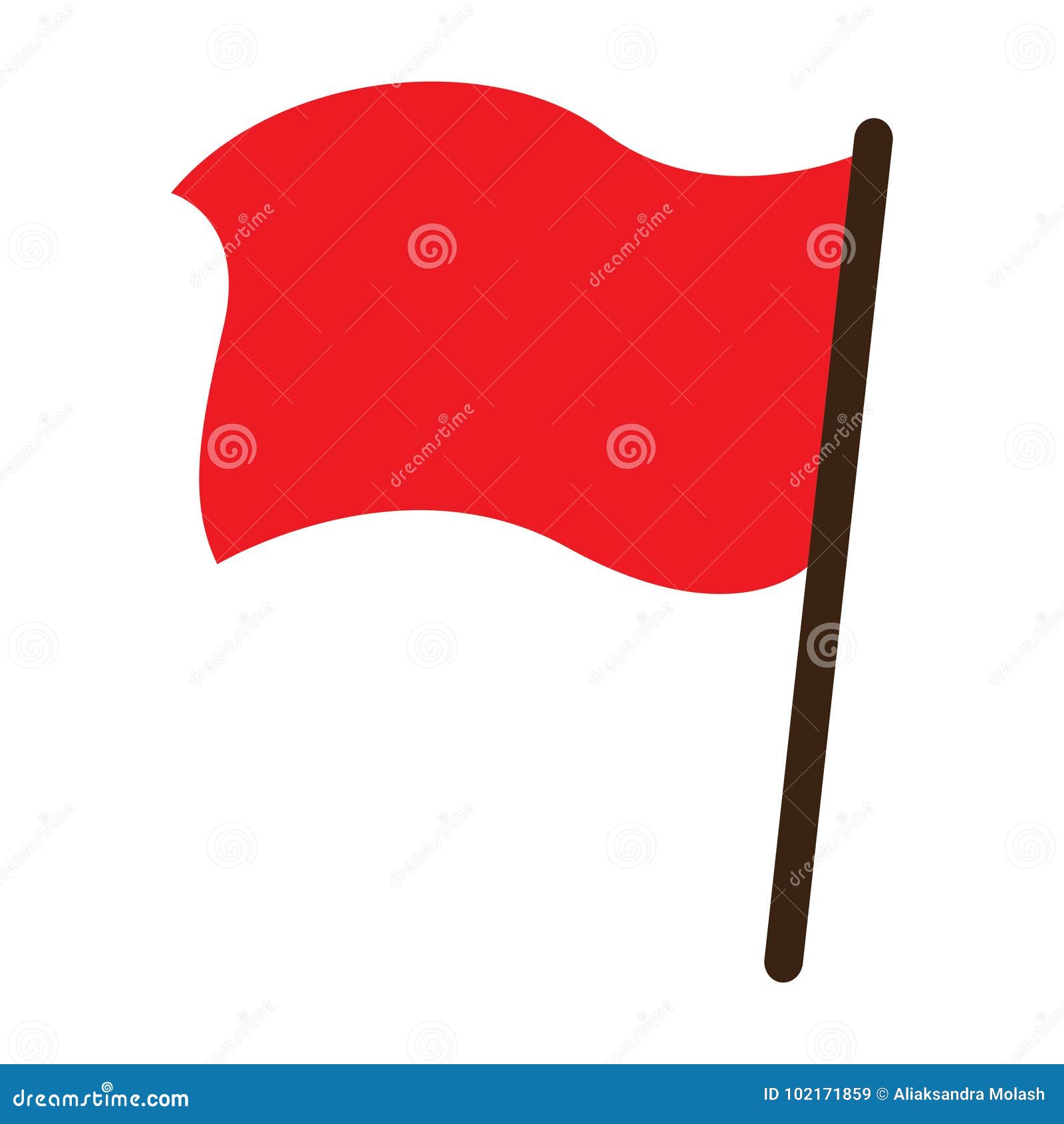 Rood Vlag Vectorobjecten Pictogram Vector Illustratie - Illustration of ...