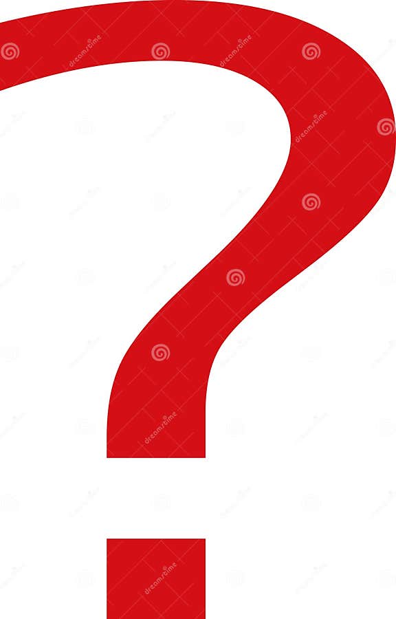 Rood vraagteken vector illustratie. Illustration of probleem - 107187450