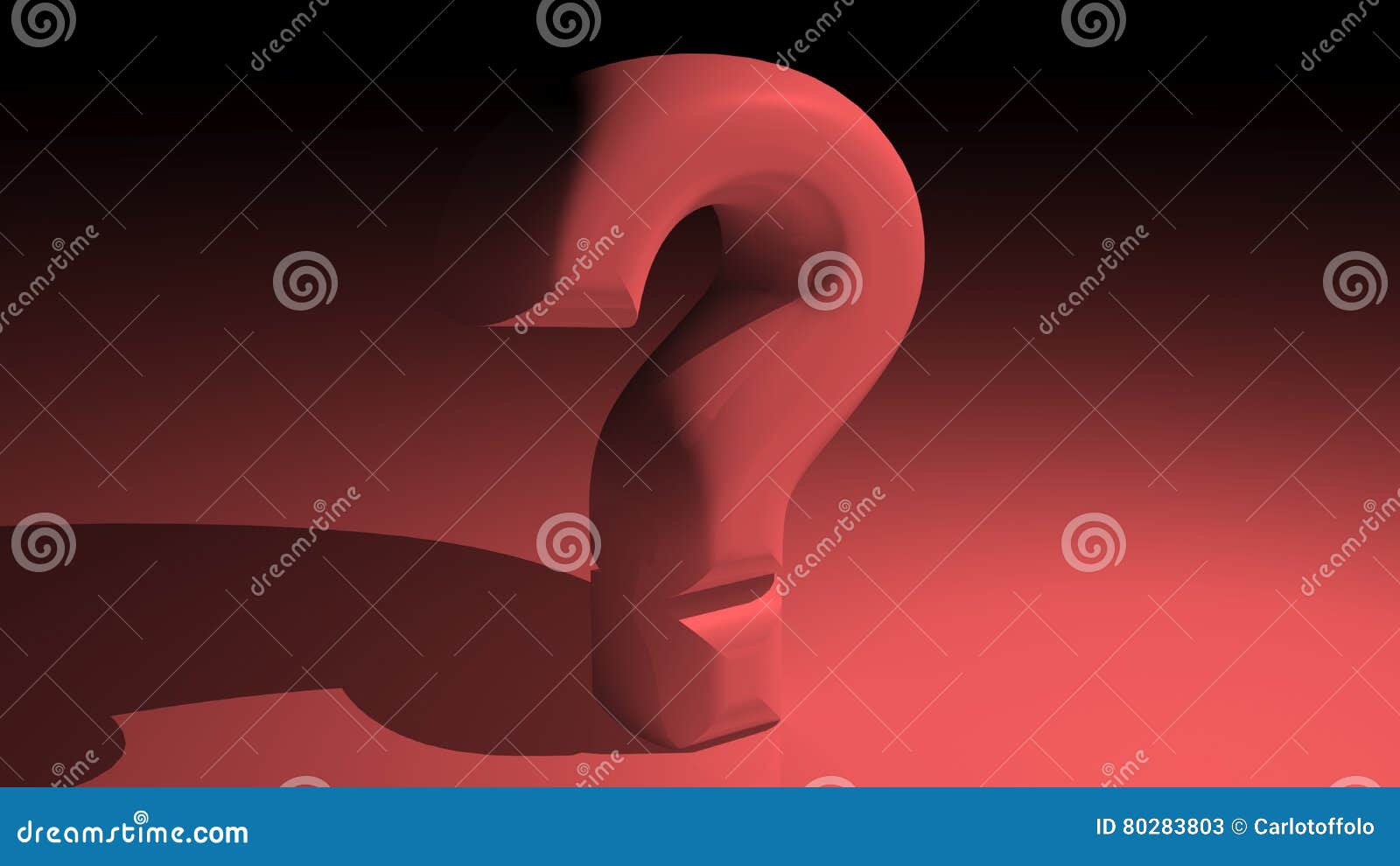 Rood vraagteken stock illustratie. Illustration of probleem - 80283803