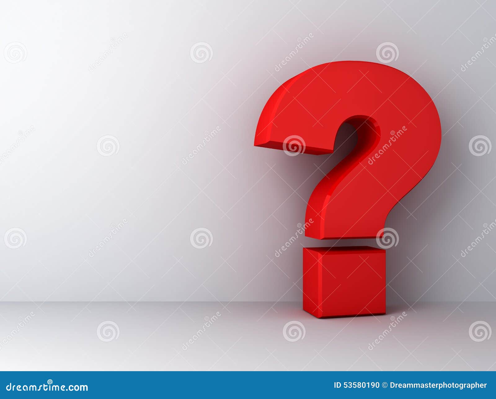 Rood vraagteken op wit stock illustratie. Illustration of groot - 53580190