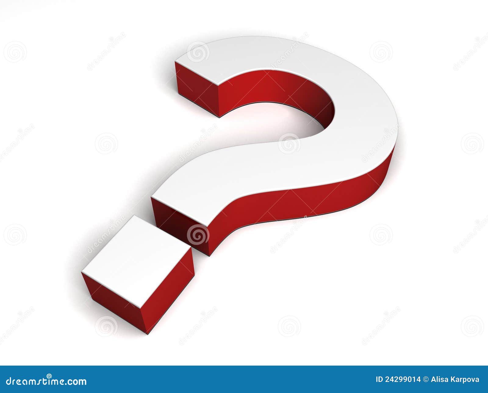 Rood Vraagteken Op Witte Achtergrond Stock Illustratie - Illustration ...