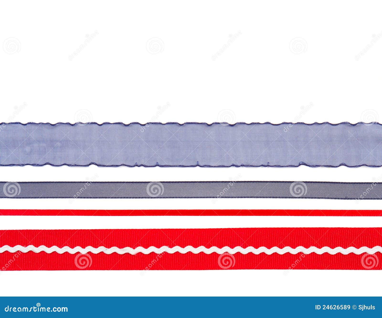 Rood wit en blauw lint stock afbeelding. Image of verscheidenheid ...