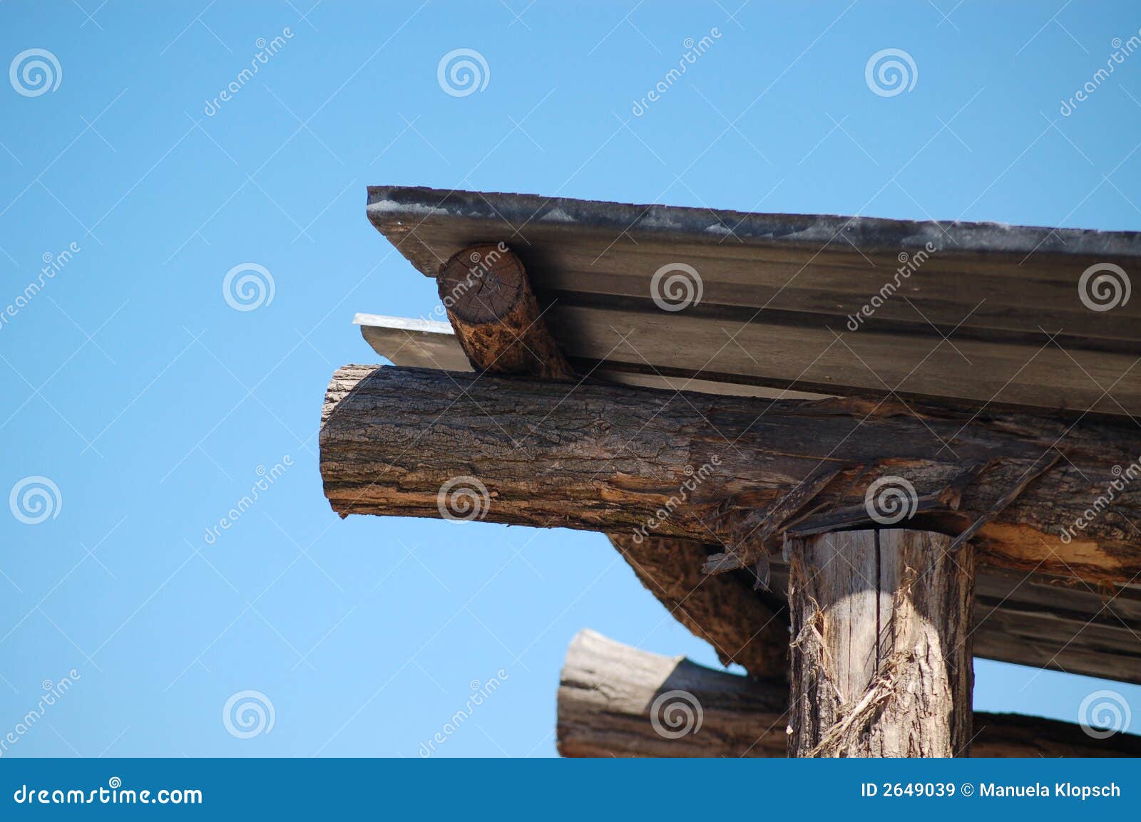 Roof stock image. Image of structure, pillar, wooden, closeup - 2649039