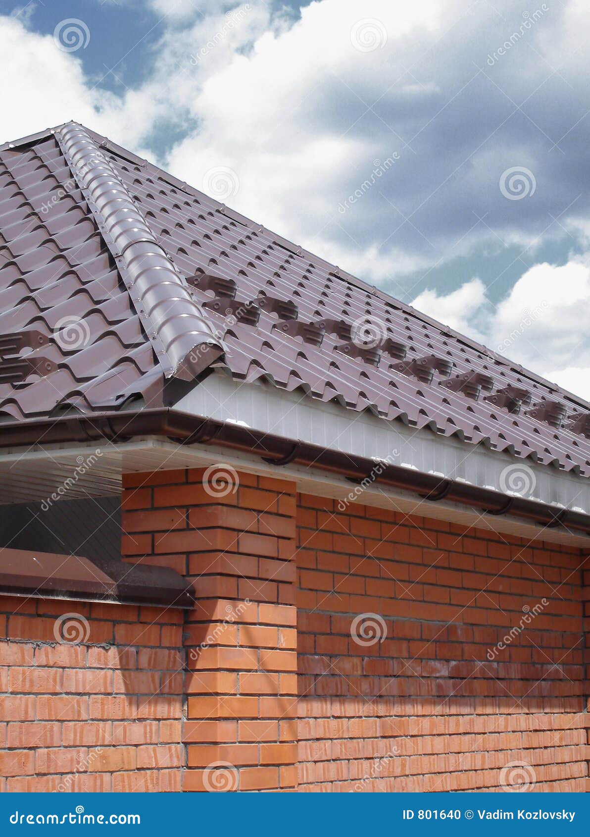 Roof stock photo. Image of back, bricks, background, materials - 801640