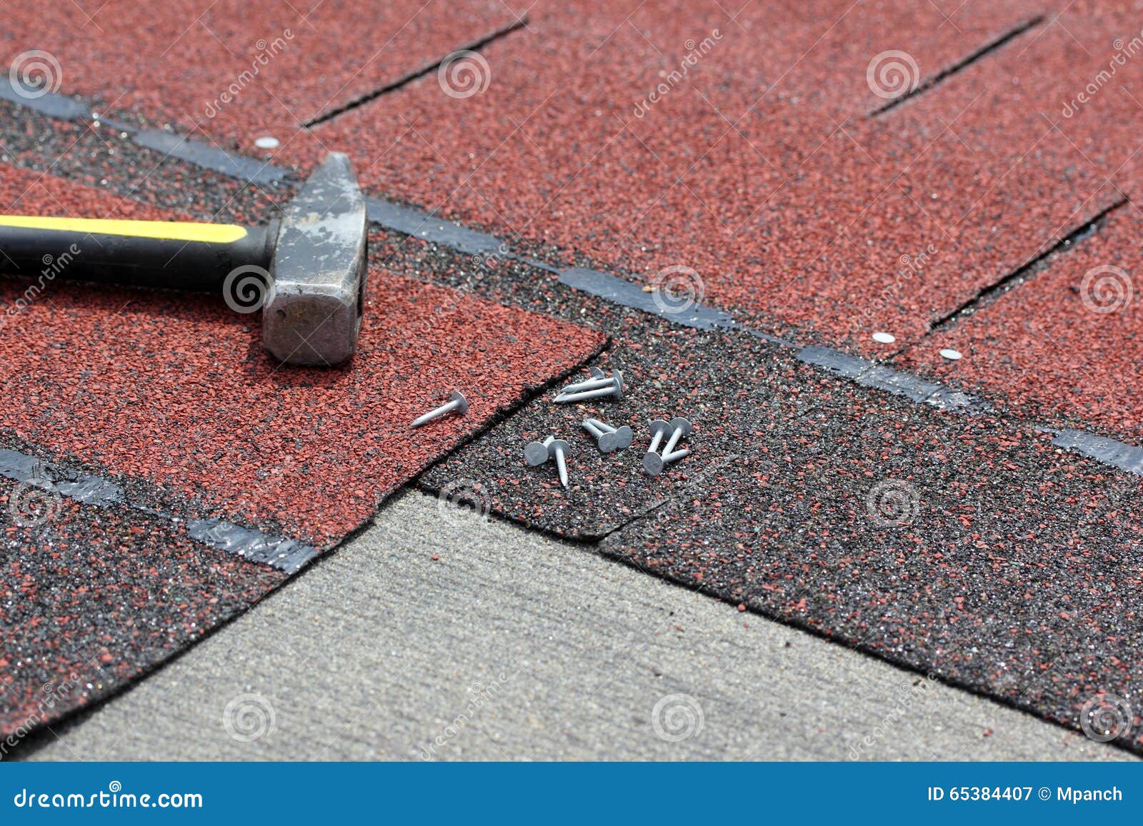Roof asphalt shingles stock image. Image of builder, asphalt - 65384407