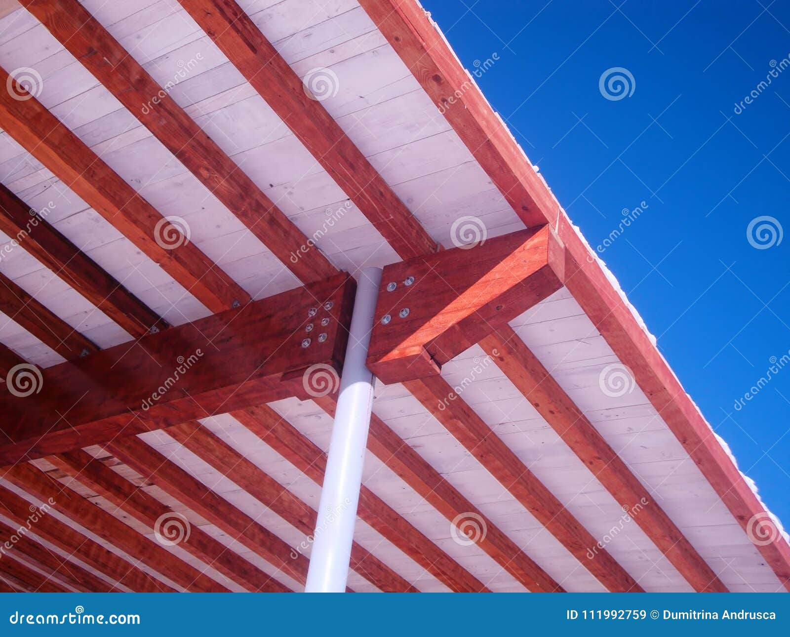 Roof of beams stock image. Image of boards, beams, joist - 111992759