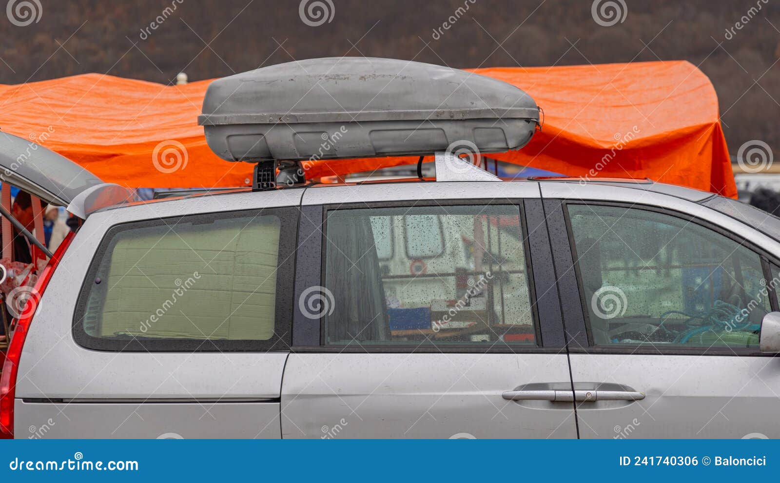 Roof Box Mini Van stock photo. Image of small, serbia - 241740306