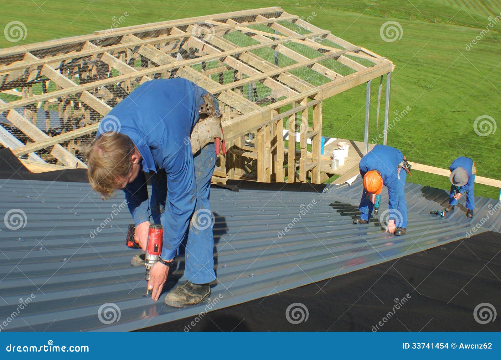 On the roof stock photo. Image of construction, industry - 33741454