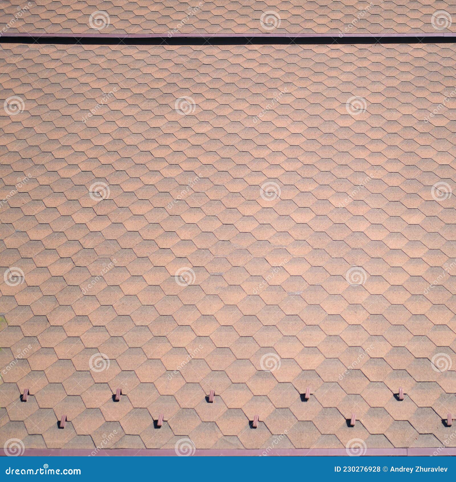 The Roof of the Building with Brown Smooth Tiles, Texture Stock Photo ...