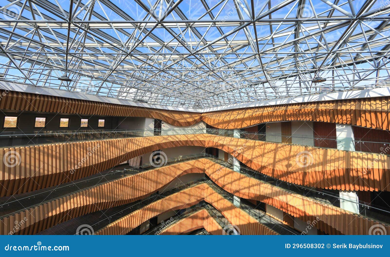 Roof of Building Made of Metal Pipes and Structures Stock Photo - Image ...