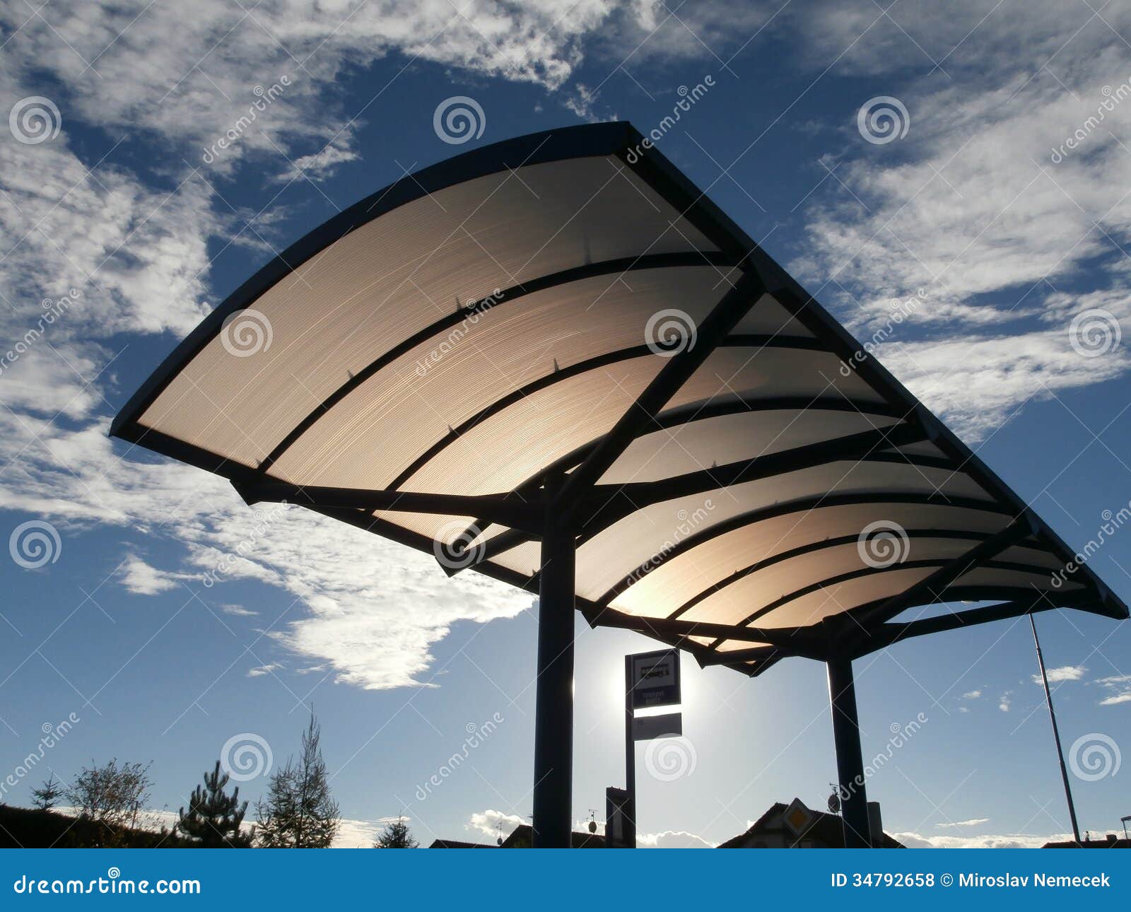 Roof of bus stop stock photo. Image of station, stop - 34792658