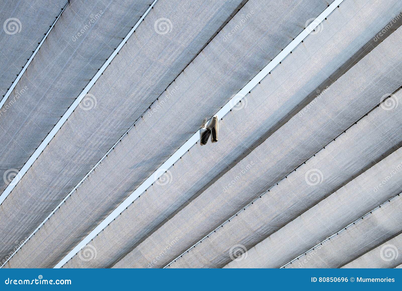 Roof Canopy Fabric Arranged Straight Line Stock Photo - Image of ...
