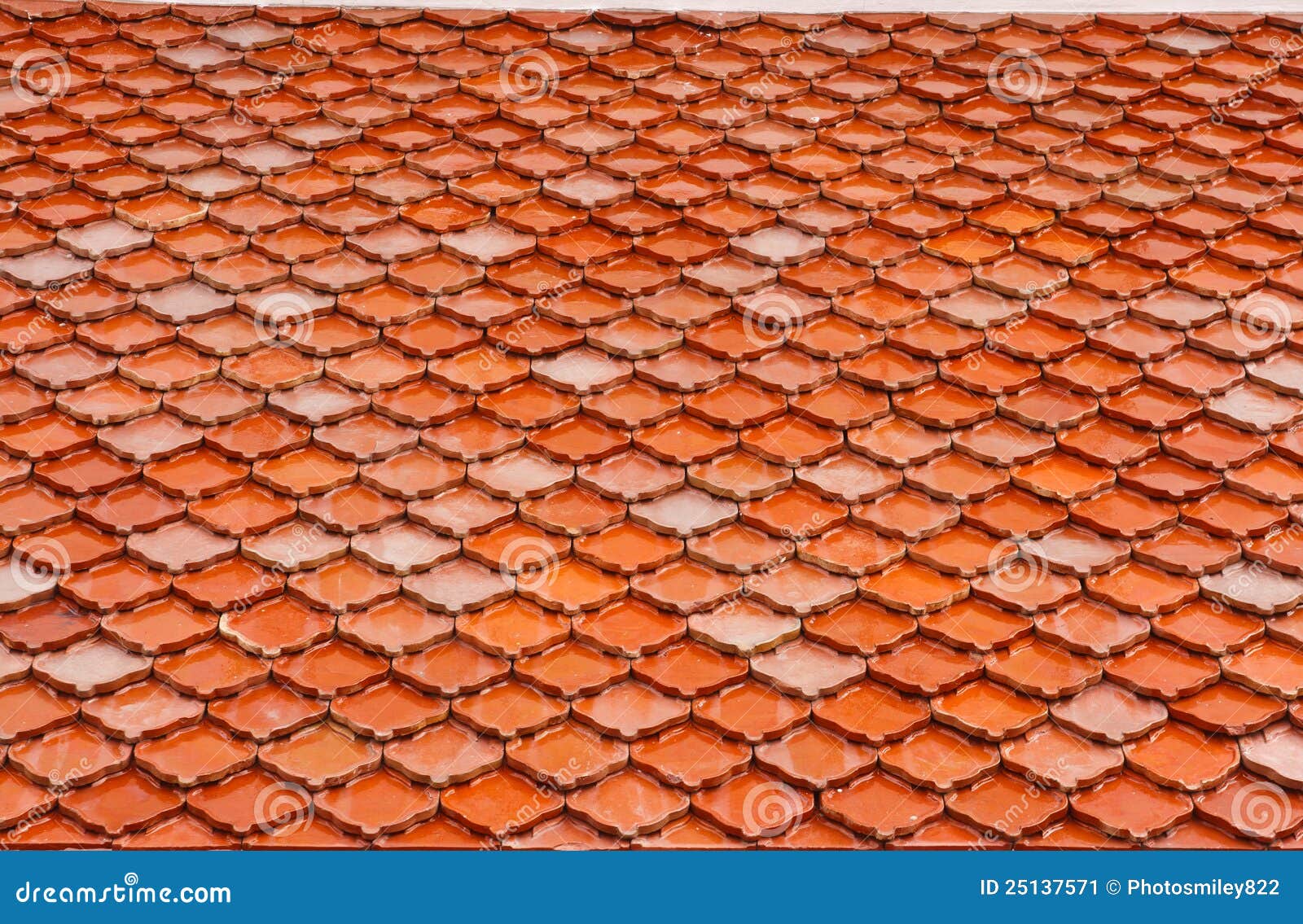 Roof. Ceramic Roof Tile In The Shape Of Scales, One Of The Oldest Tile ...