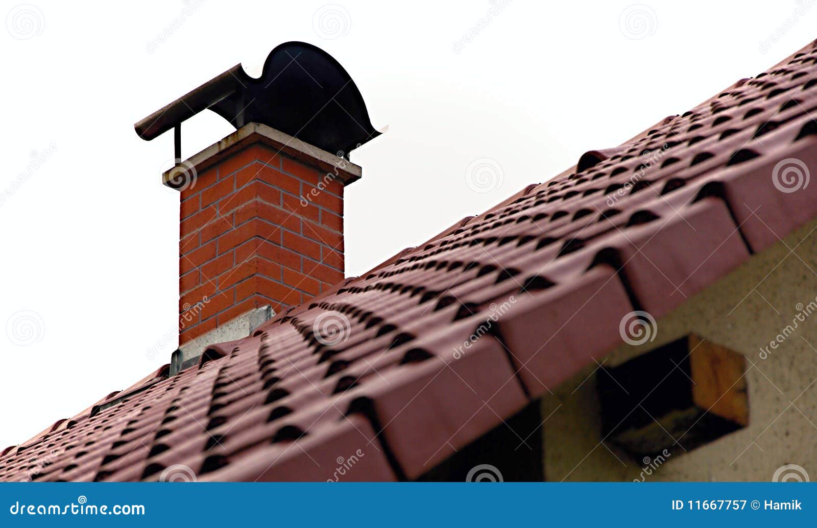 Roof chimney stock image. Image of tile, sideways, chimney - 11667757