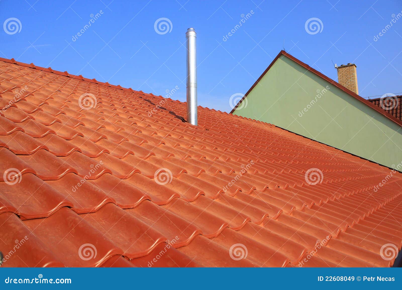 Roof and chimney stock image. Image of city, housing - 22608049