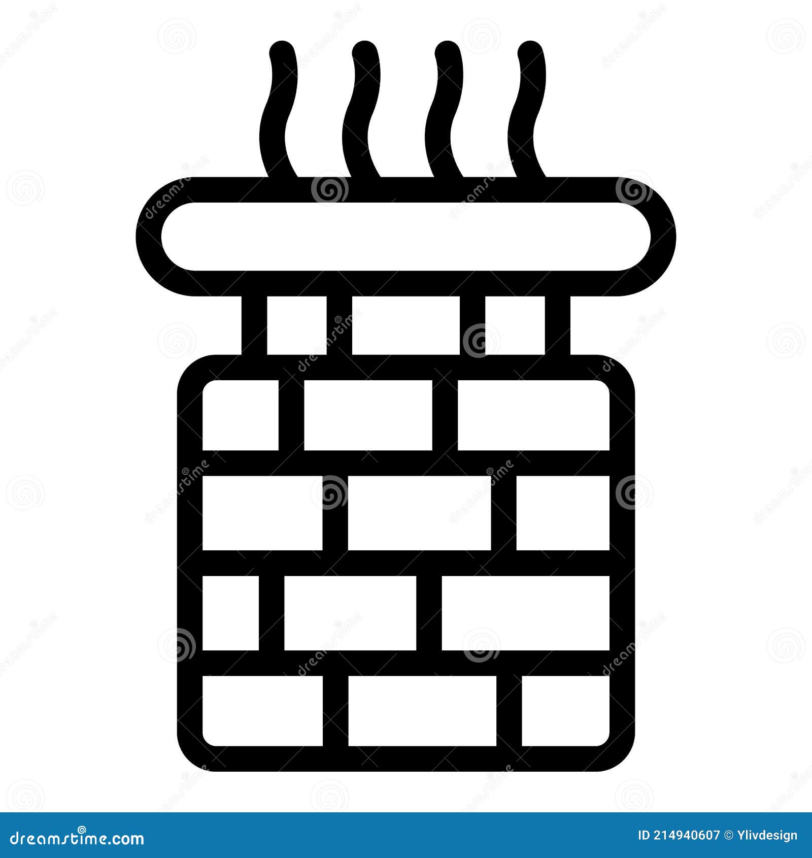 Roof Chimney Icon, Outline Style Stock Vector - Illustration of ...