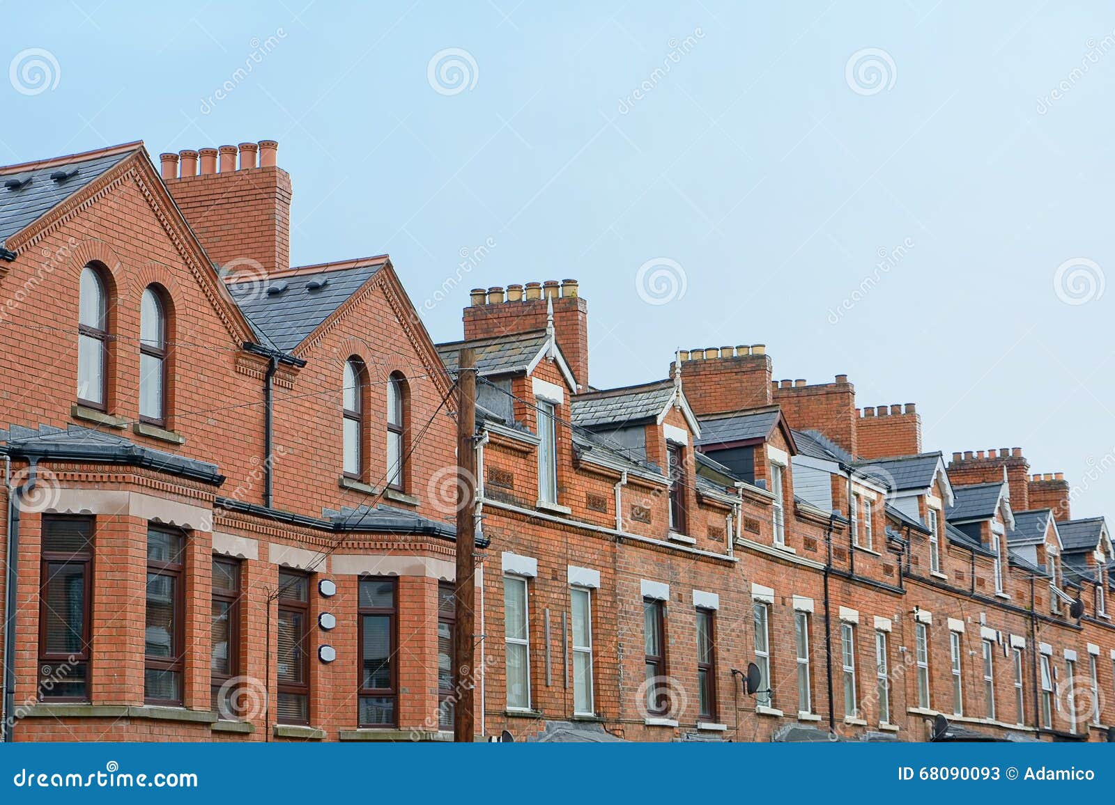Roof and Chimneys in Belfast Stock Image - Image of building, roof ...