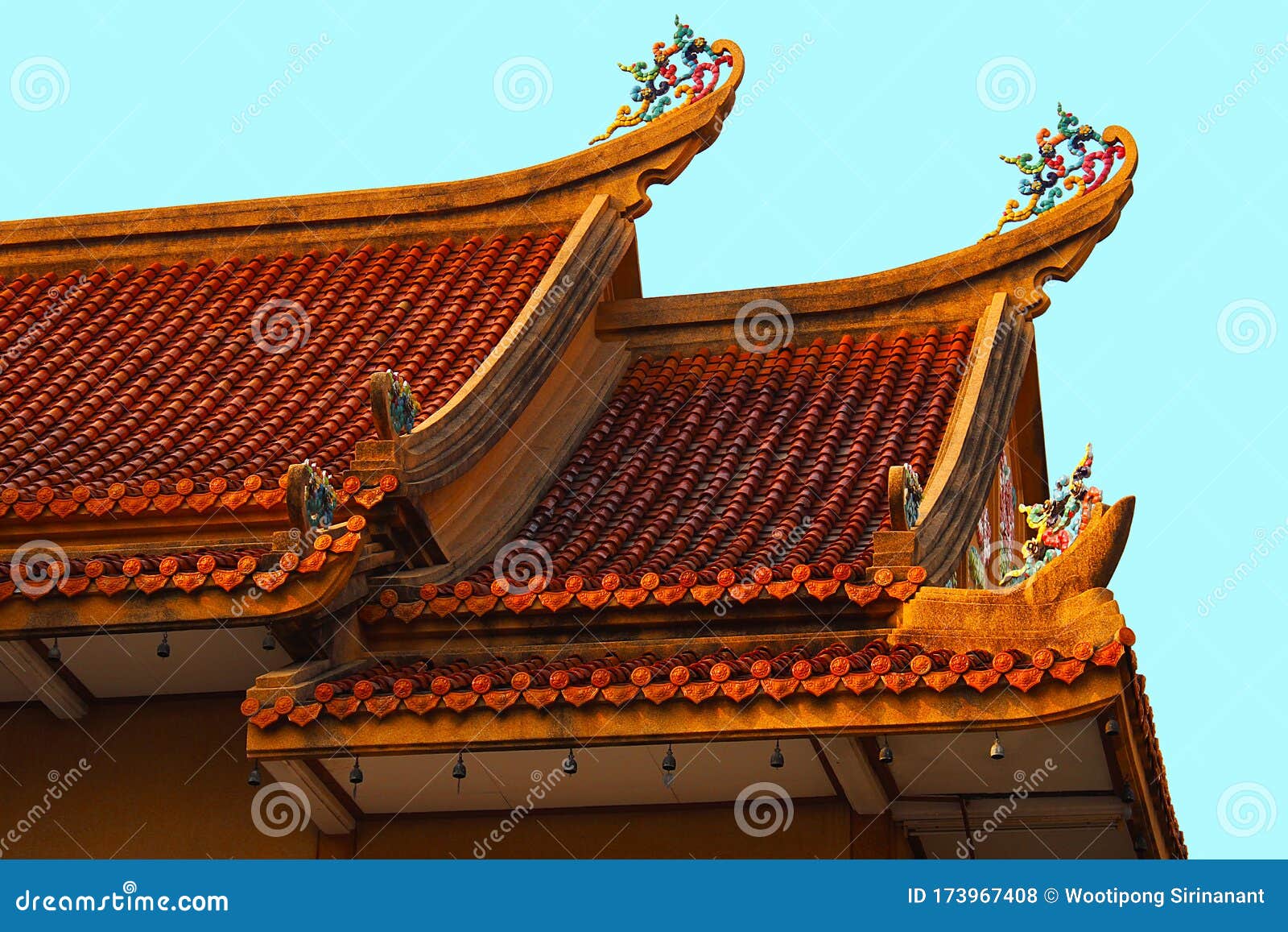 The Roof of the Chinese Pavilion Stock Photo - Image of china, historic ...