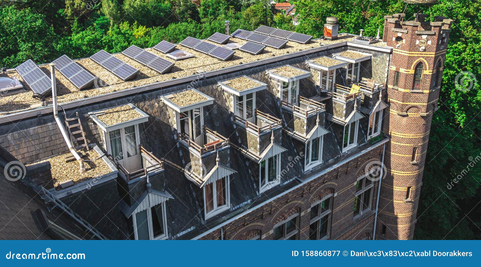 Roof of a Church with Solar Panels Stock Image - Image of panels ...