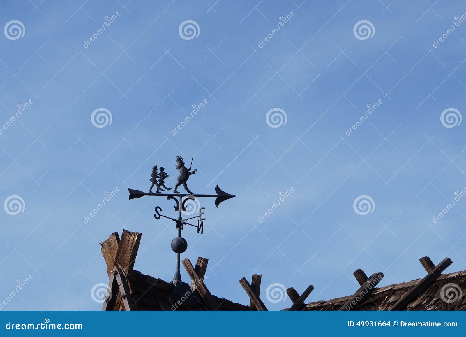 Roof Compass on Danish Rooftop Stock Photo - Image of metal, outdoor ...