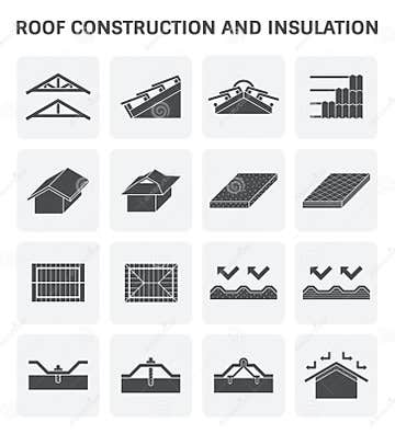 Roof construction icon stock vector. Illustration of black - 94581914