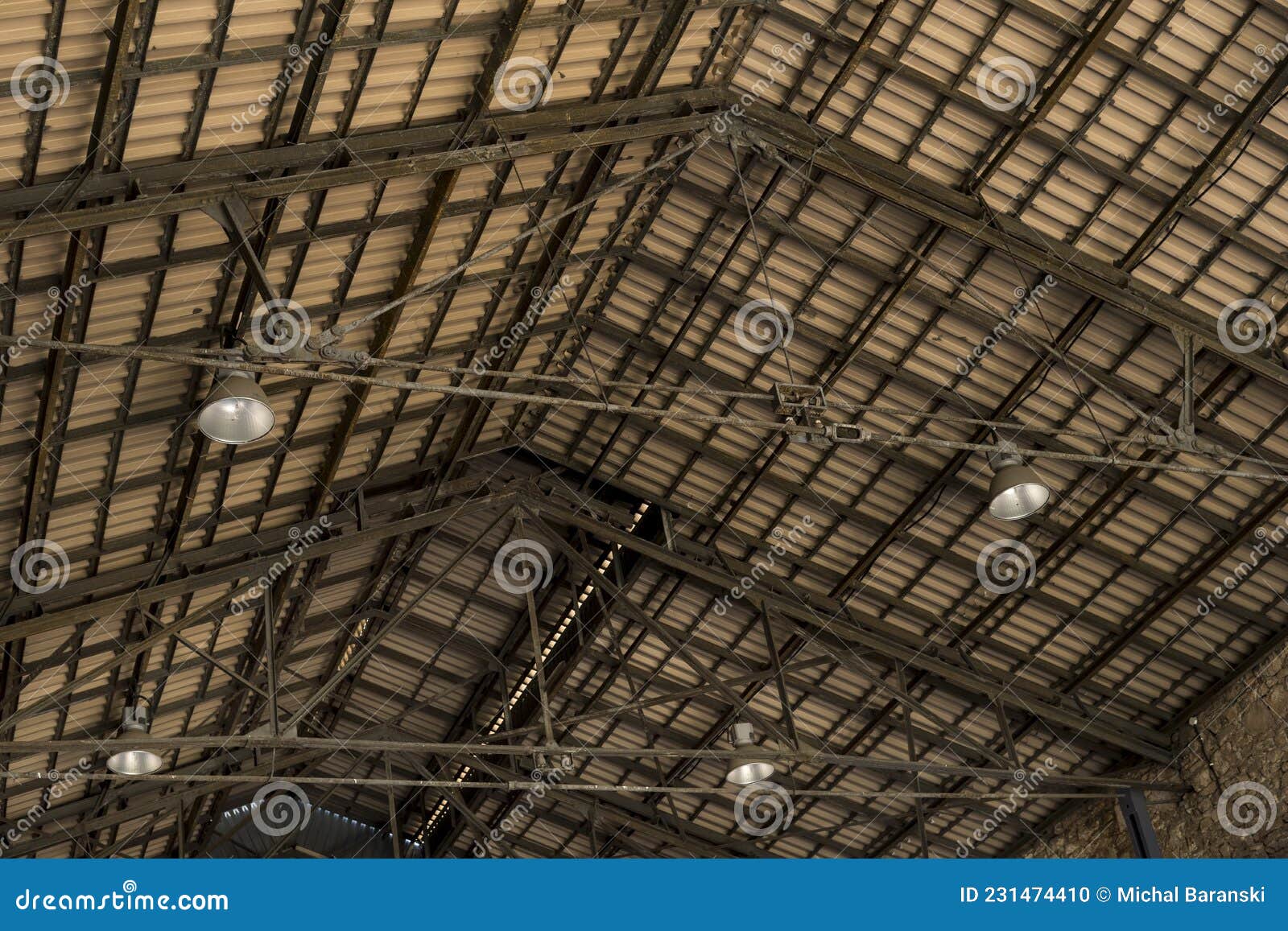 Roof construction stock photo. Image of large, lights - 231474410