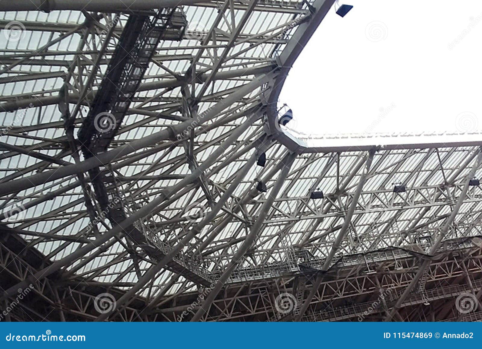 Construction Of The Stadium Roof Stock Photography | CartoonDealer.com ...
