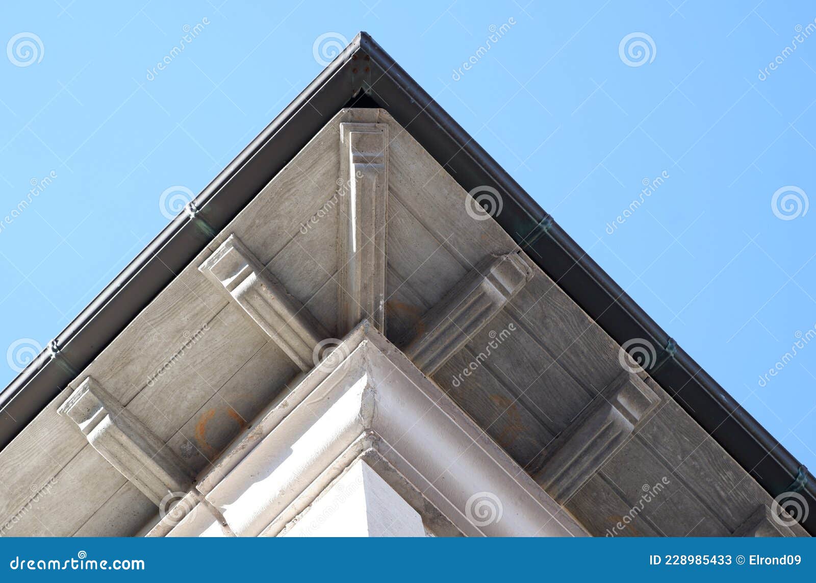 Roof Corner of a Old Building Stock Image - Image of decor, roof: 228985433