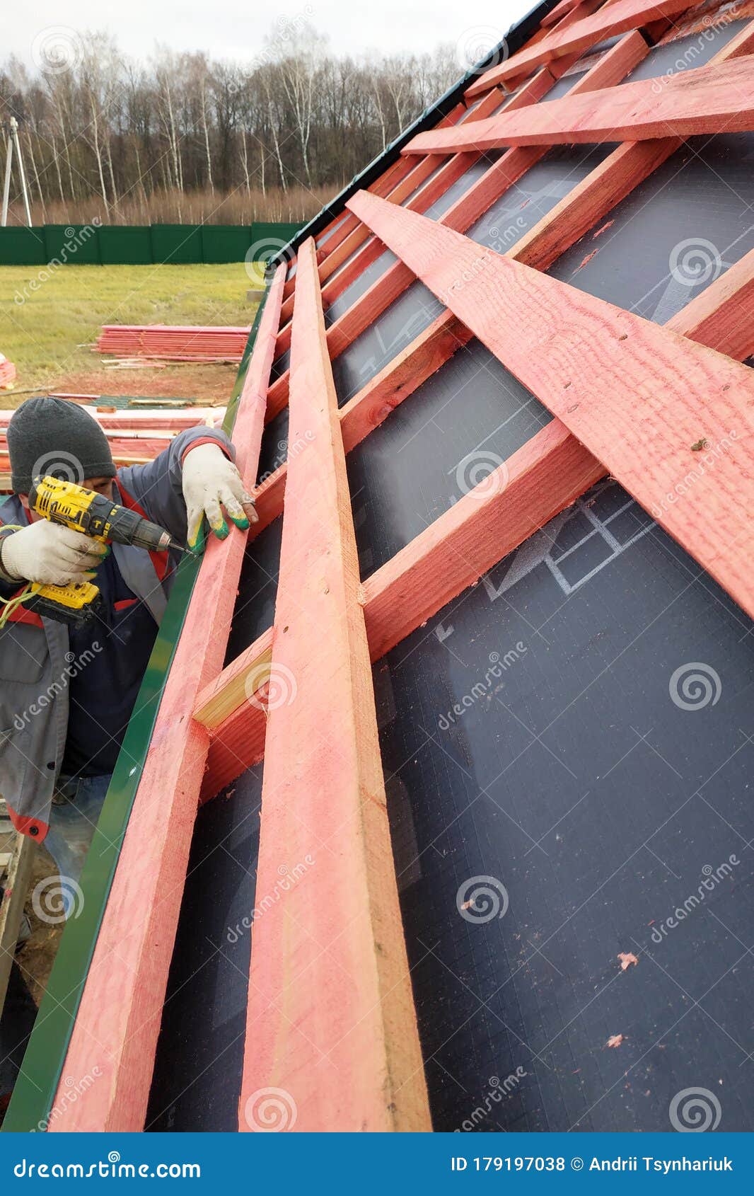 The Roof is Covered with Insulating Material, the Base of the Roof ...