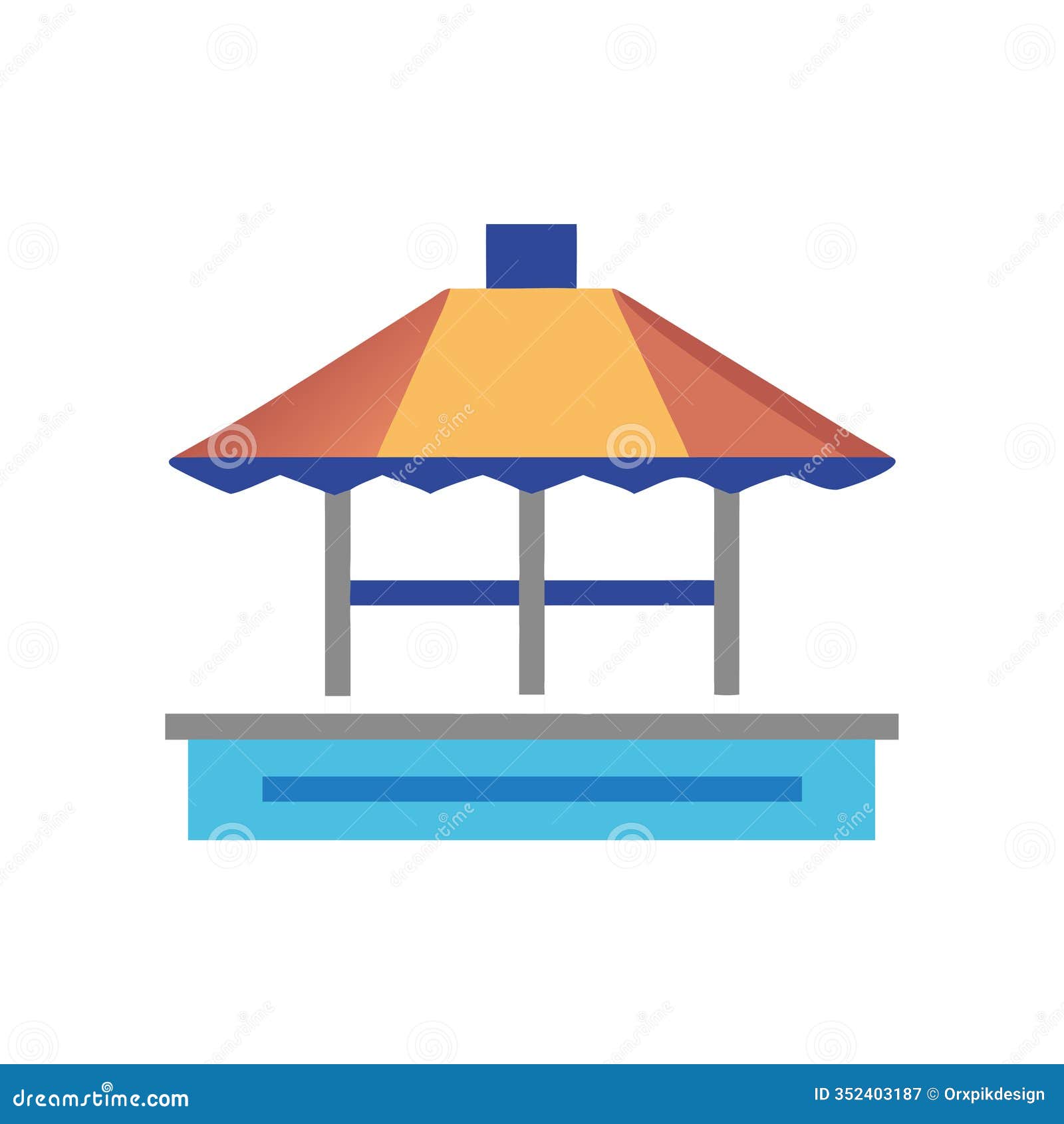 Roof Deck And Drainage Equipment Icon Cartoon Vector | CartoonDealer ...