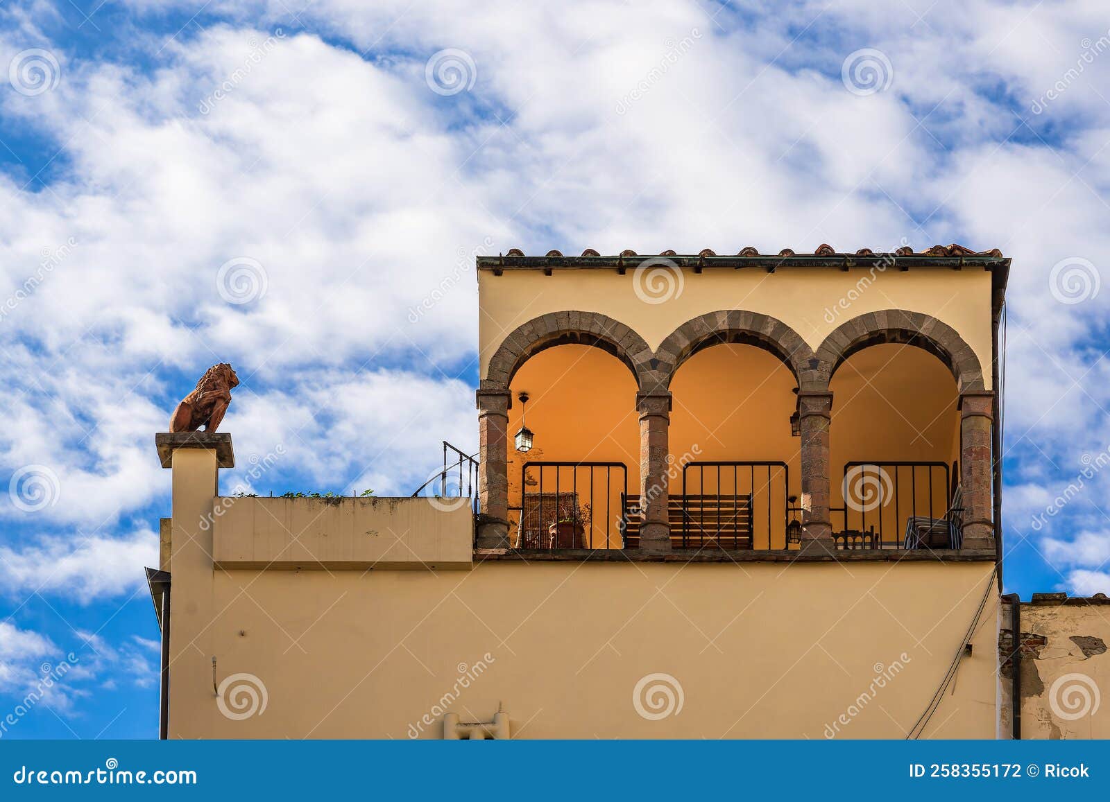 Roof Deck of a Historical Building in Florence, Italy Stock Photo ...