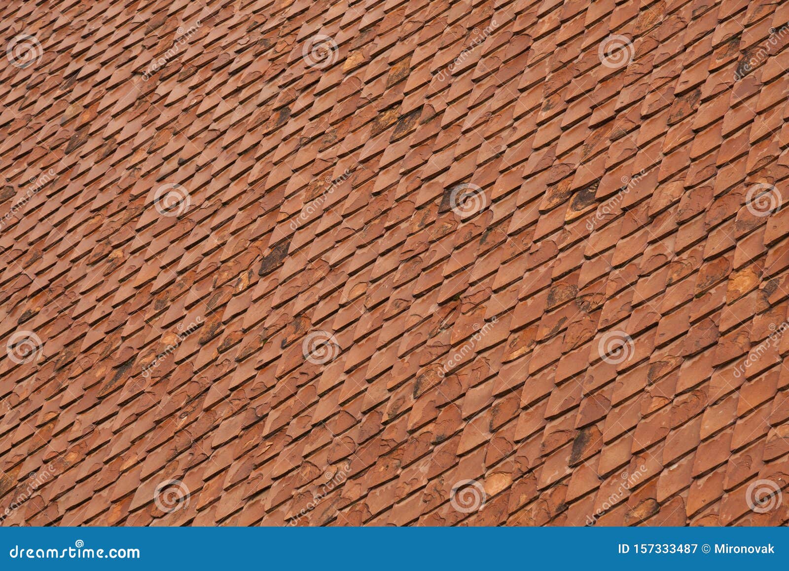Roof with Diamond Pattern Tiles Stock Image - Image of roof ...