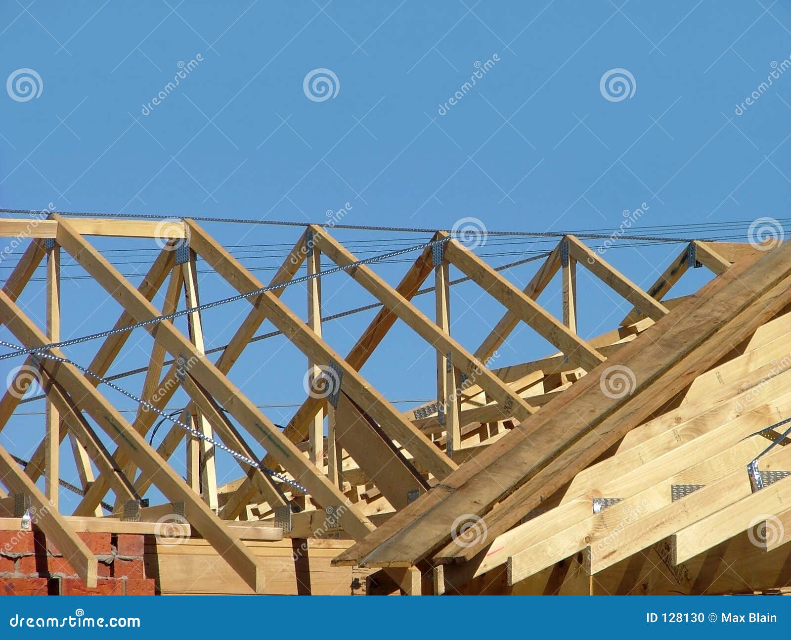Roof frame stock photo. Image of homes, realestate, working - 128130