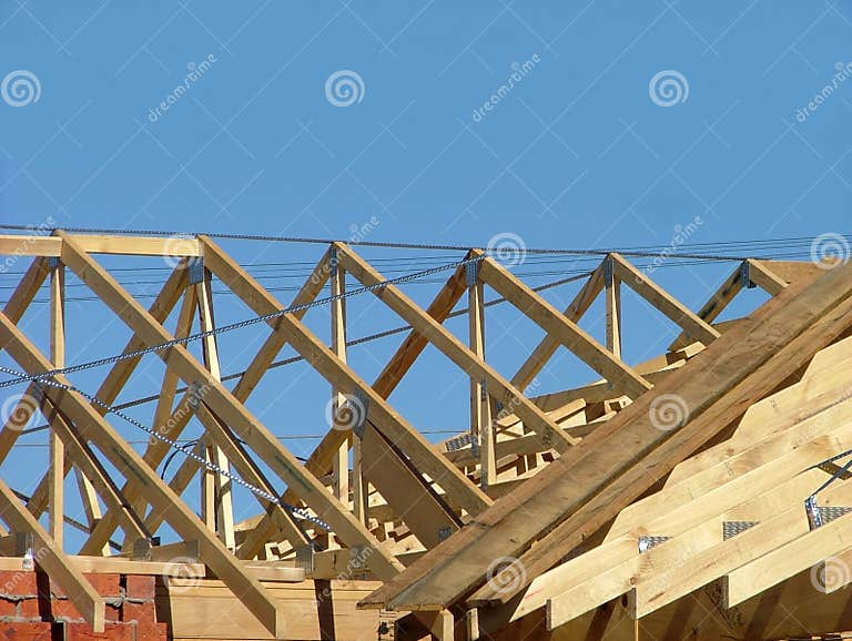 Roof frame stock photo. Image of homes, realestate, working - 128130