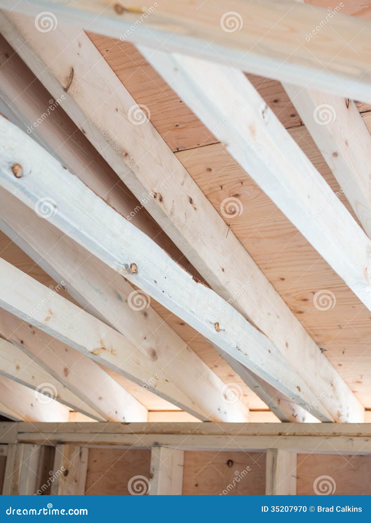 Roof framing stock photo. Image of home, house, support - 35207970