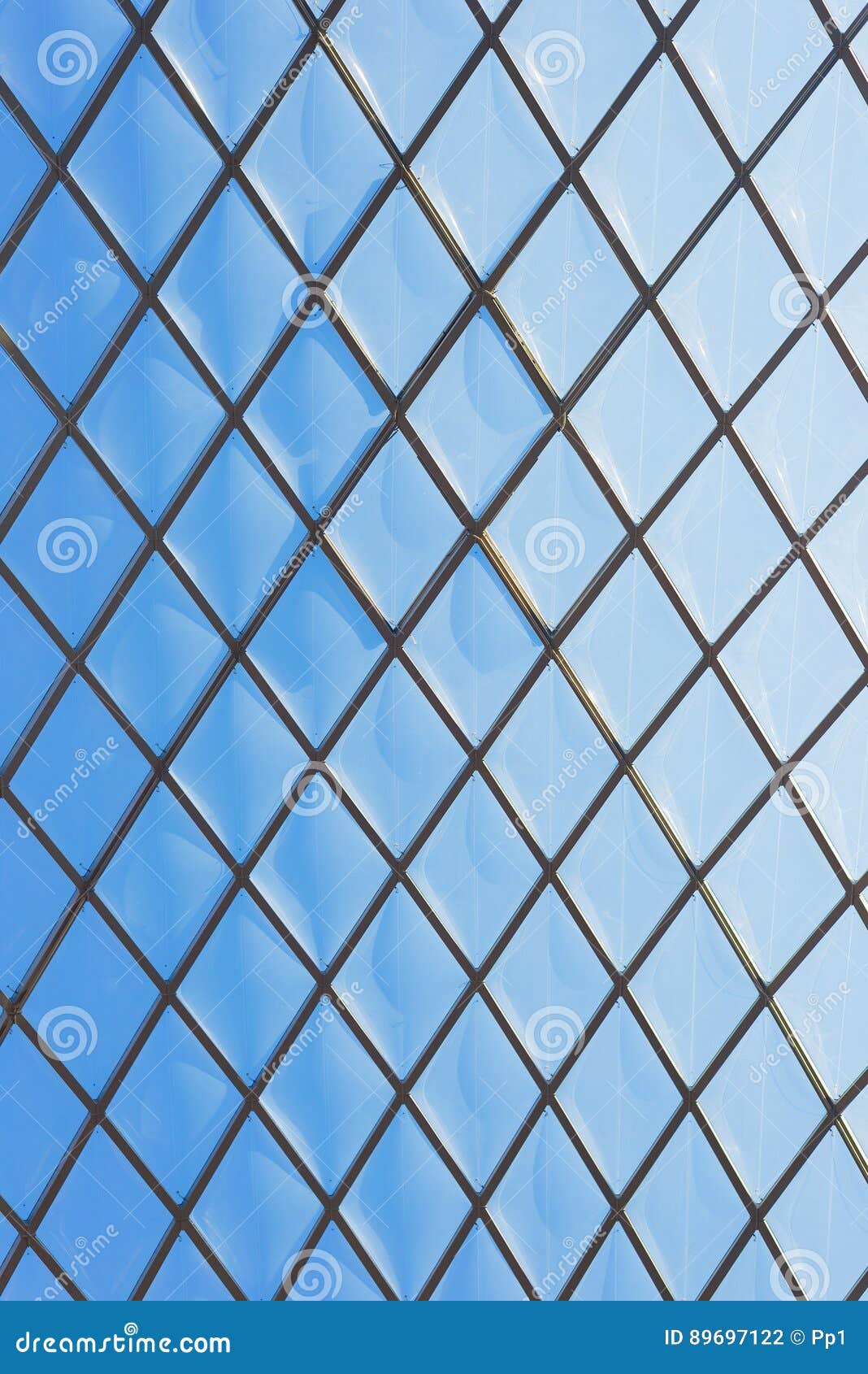 Roof Glass Modern Windows Metal Grid Blue Sky Pattern Stock Photo ...