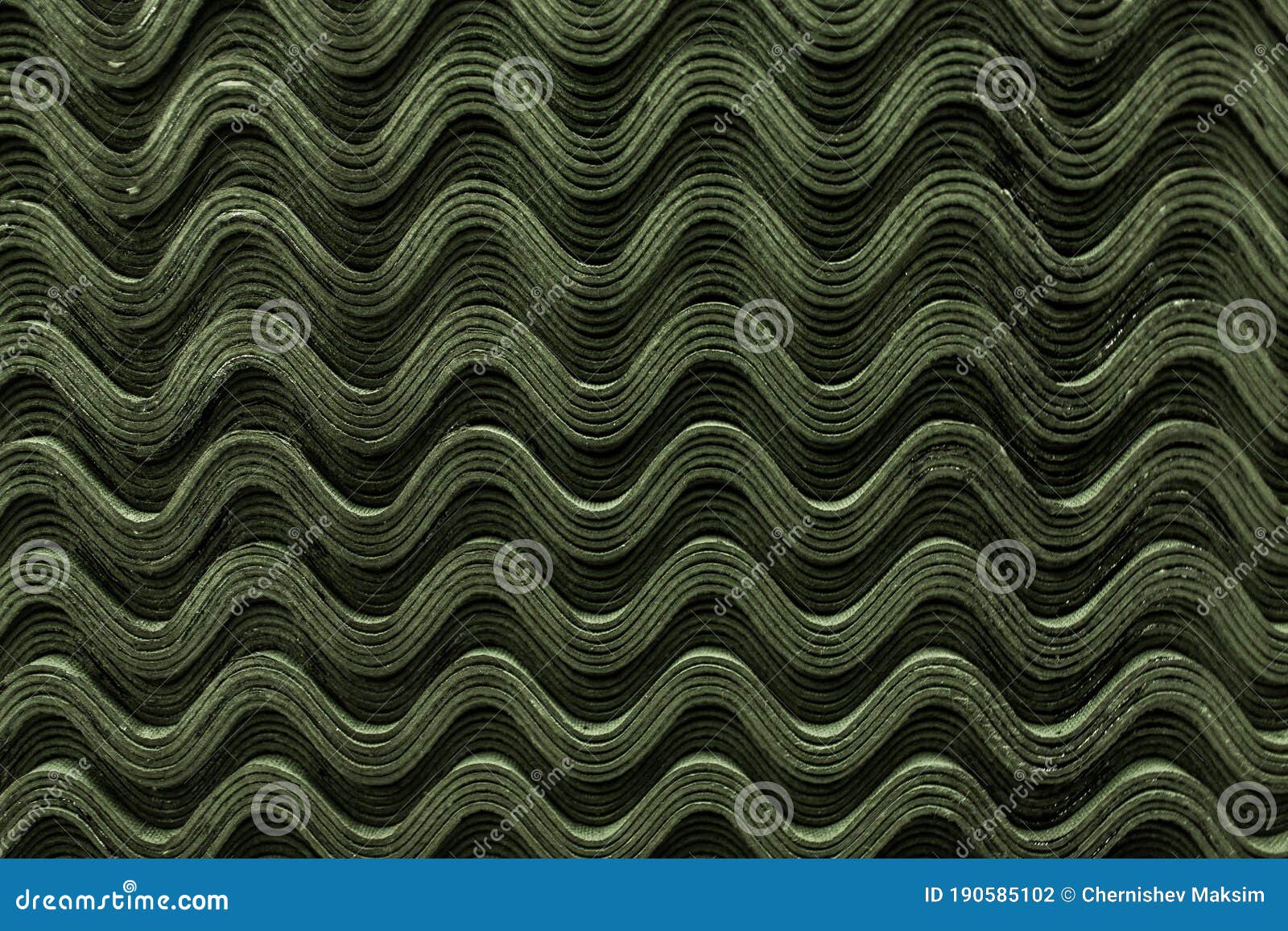 Roof Green Slate Tiles Pattern Wave Texture Stock Photo - Image of ...